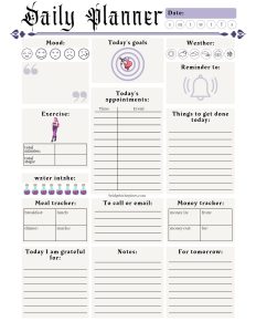 Free Goth Daily Planner Download - Bridge in the Pines